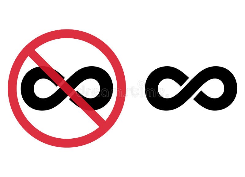 Set of Infinity Geometric Icon, Mathematical Tattoo Symbol, Endless ...