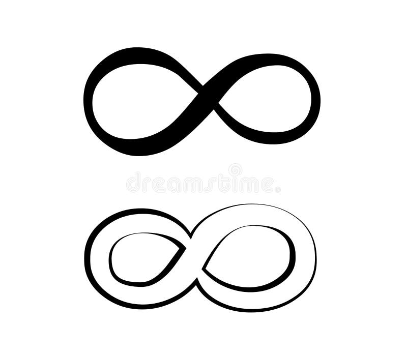 Infinity Symbol Black White Set Icon Stock Illustrations – 741 Infinity ...