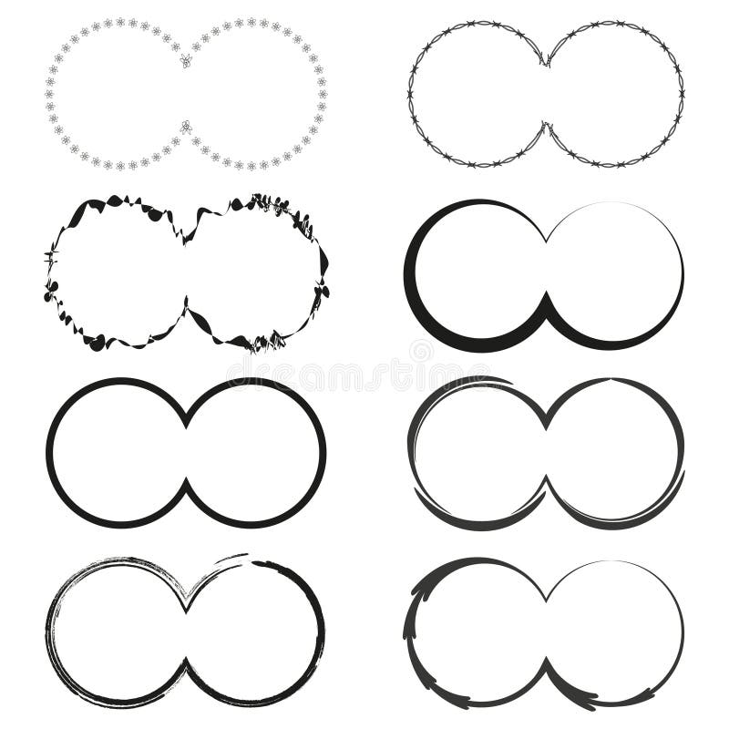 Set of Infinity Loop Icons Vector. Various Stroke Styles and ...