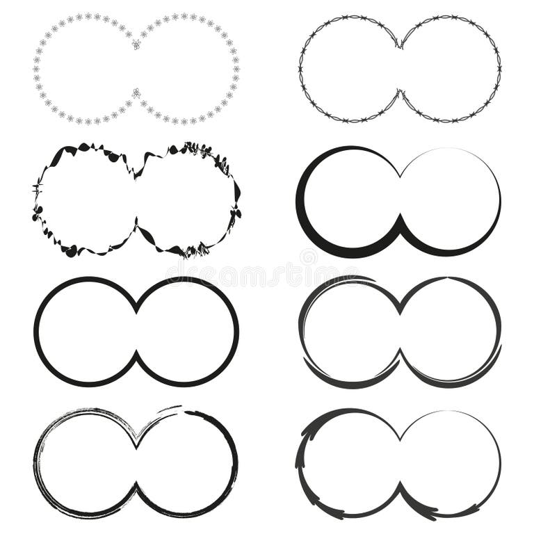 Set of Infinity Loop Icons Vector. Various Stroke Styles and ...