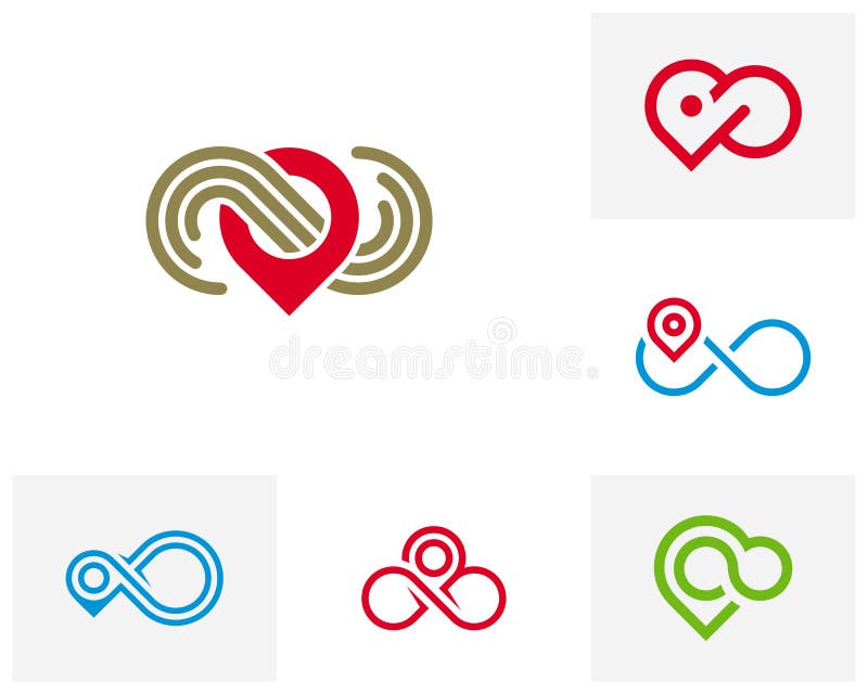 Set of Infinity Point Logo Vector Template, Creative Infinity Logo ...