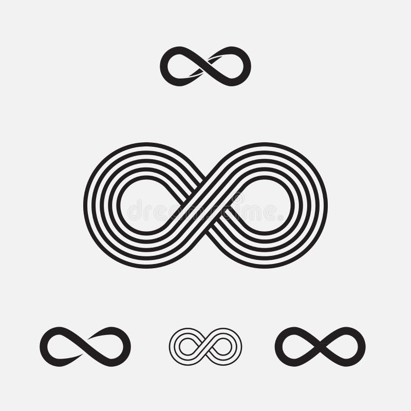 Set of infinity symbols stock vector. Illustration of concept - 52354898