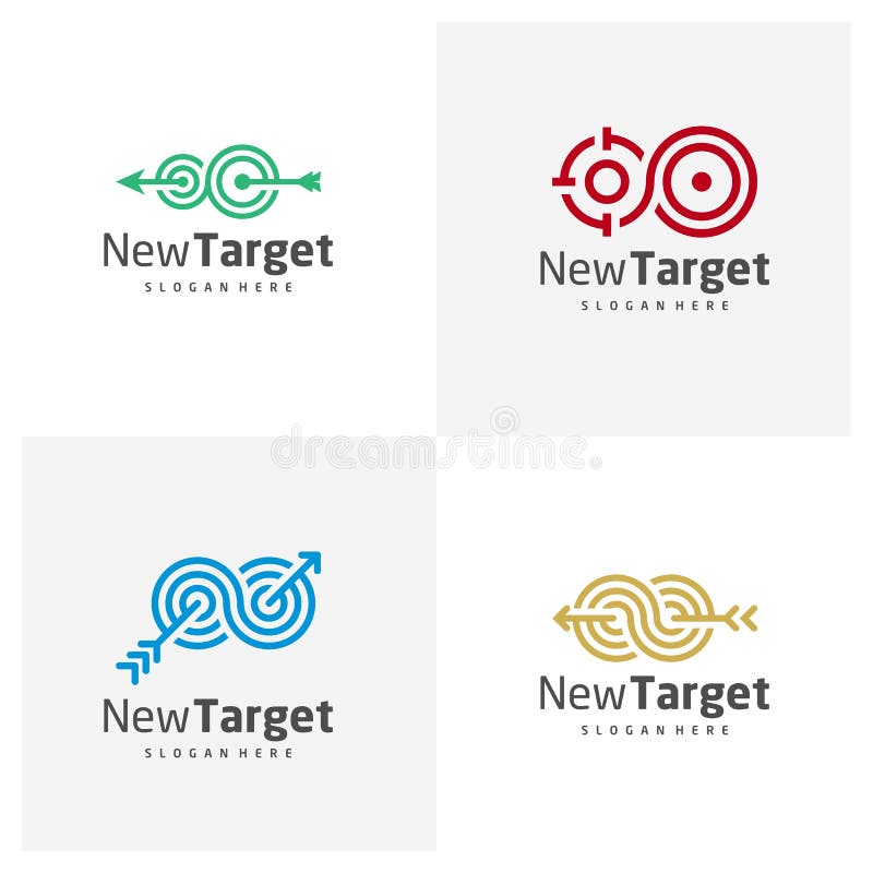 Set of Infinity Target Logo Vector Template, Creative Target Logo ...