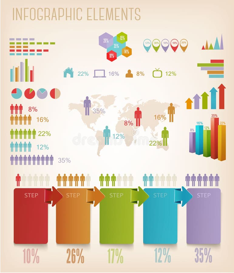 Social Media Infographic Template. Stock Vector - Illustration of chart ...