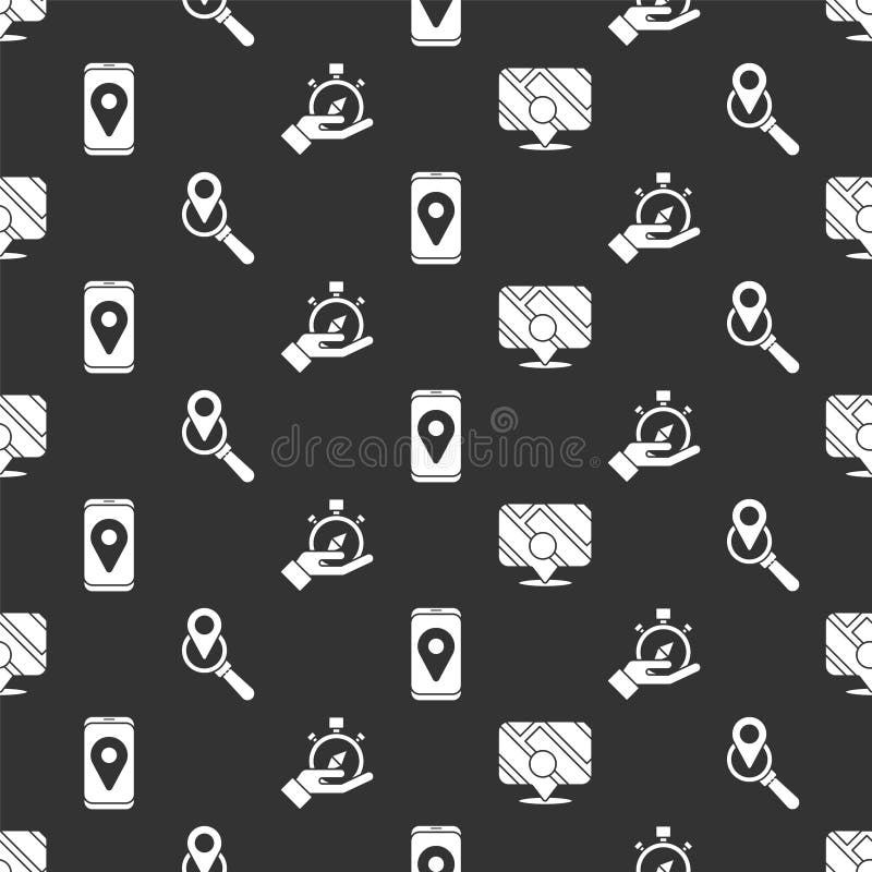 Set Infographic of City Map Navigation, Search Location, City Map ...