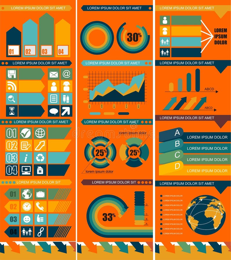 Set of Infographic Design Templates Stock Vector - Illustration of ...