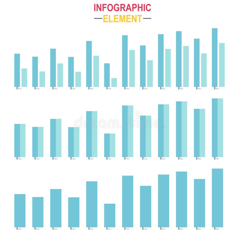 Set of Infographic Elements: Bar Graphs, Statistics, Pie Charts, Icons ...