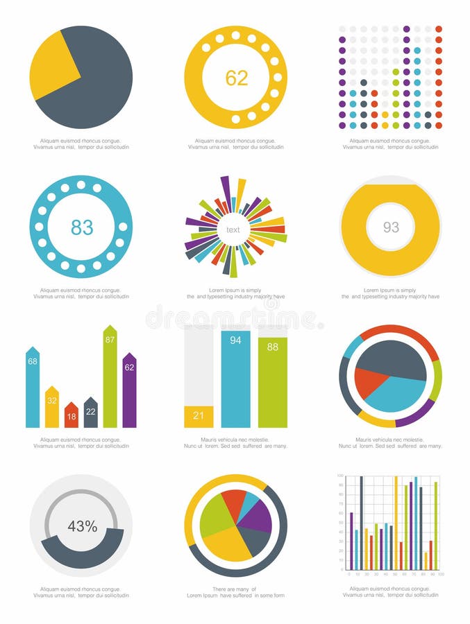 Colorful Infographics Set 1 Stock Vector - Illustration of graph, frame ...