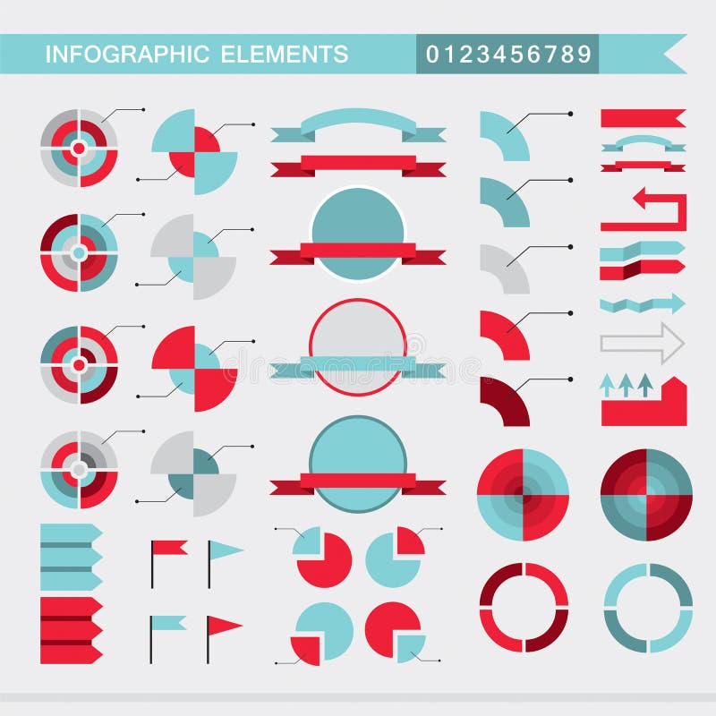 Set of Infographic Elements Charts, Graph, Diagram, Arrows,signs,bars ...