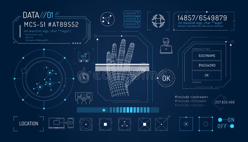 Set of Infographic Elements about Computer Security. Stock Vector ...