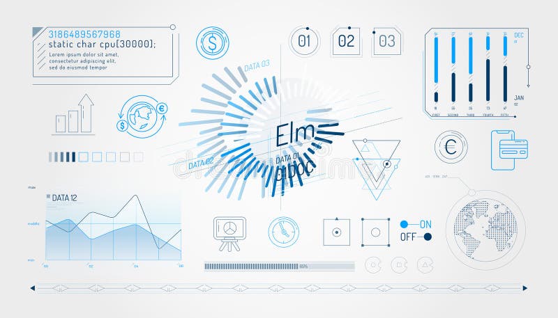 Set of Infographic Elements about Currencies and Exchange Rates Changes ...