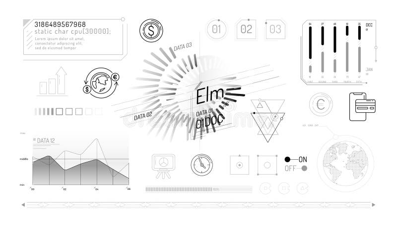 Set of Infographic Elements about Currencies and Exchange Rates Changes ...
