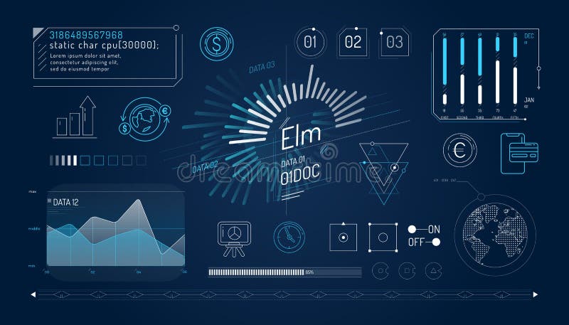 Set of Infographic Elements about Currencies and Exchange Rates Changes ...