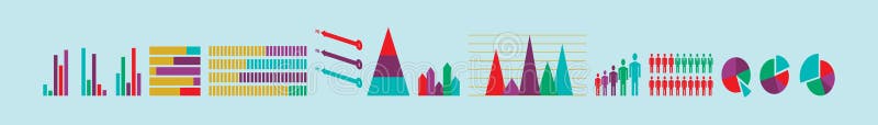 Set of Infographic Elements Data Visualization Cartoon Icon Design ...