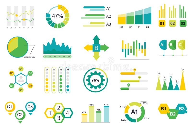 Set of Infographic Elements Data Visualization Vector Design Template ...