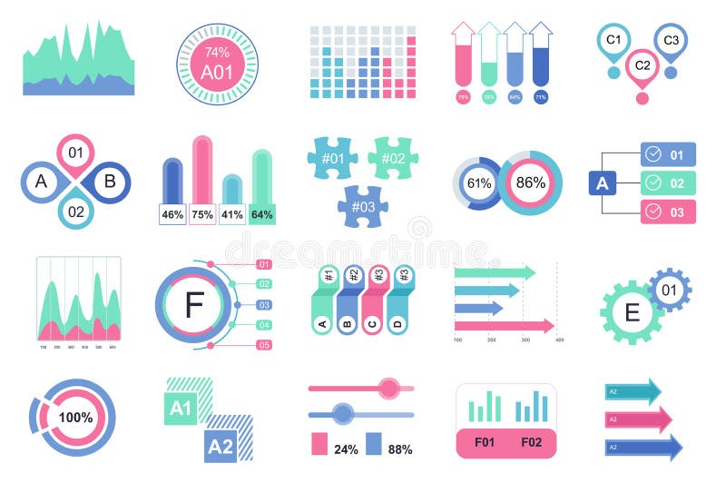 Set of Infographic Elements Data Visualization Vector Design Template ...