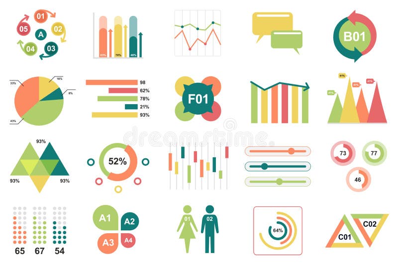 Set of Infographic Elements Data Visualization Vector Design Template ...