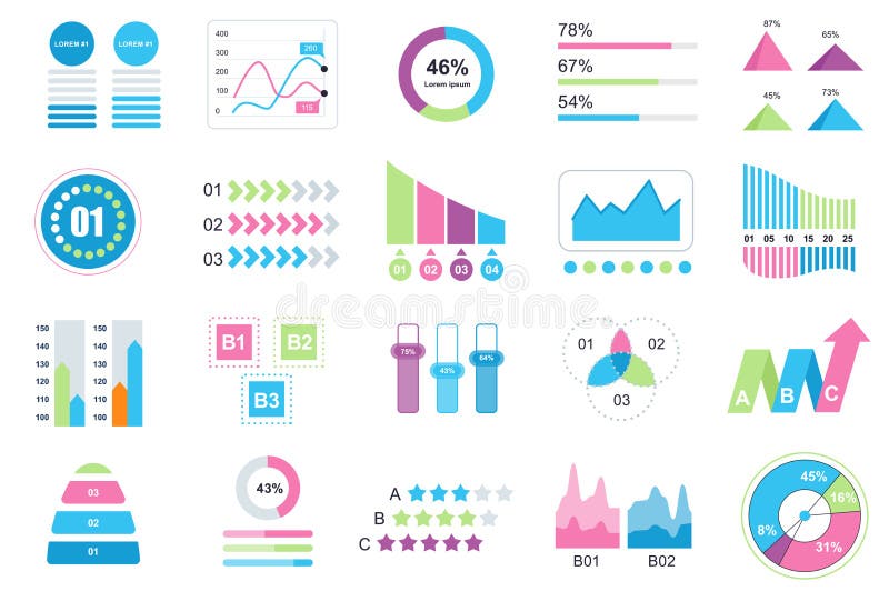 Set of Infographic Elements Data Visualization Vector Design Template ...