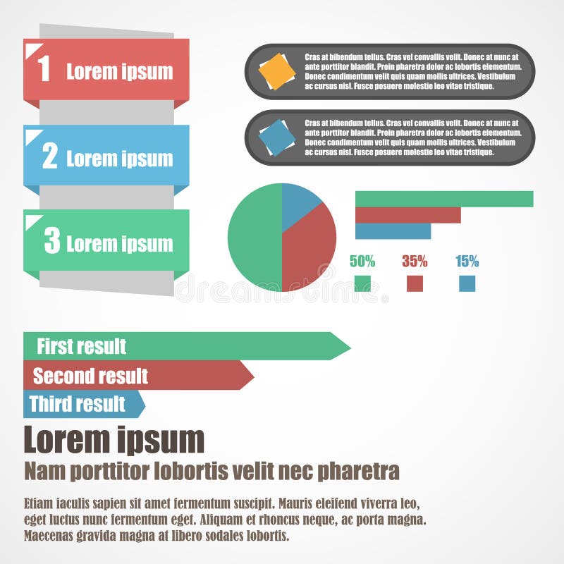 Set of Infographic Elements Stock Vector - Illustration of infochart ...