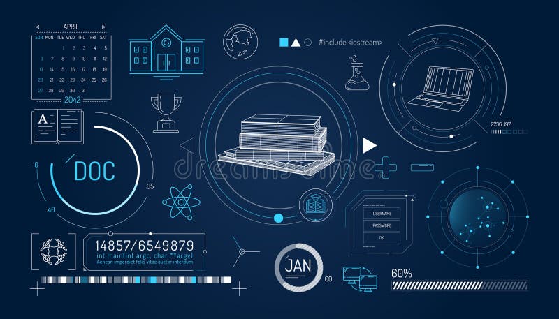 Set of Infographic Elements about Education and Learning. Stock Vector ...