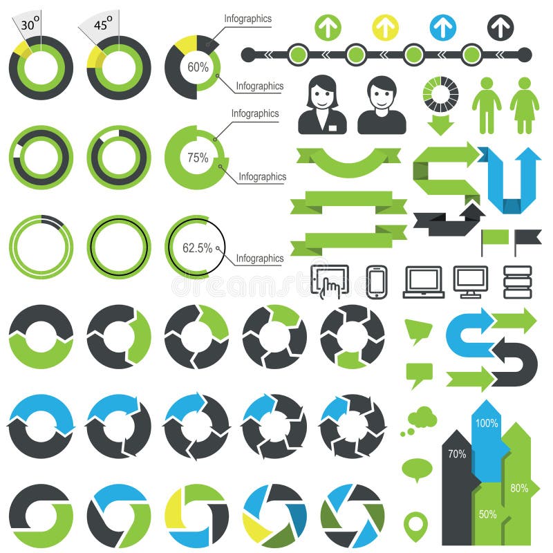 Set of Infographic Elements, Icons and Data Stock Vector - Illustration ...