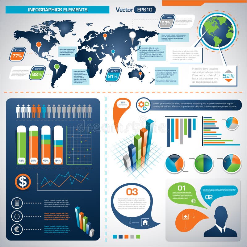 Set of Infographic Elements. Information Graphics Stock Vector ...