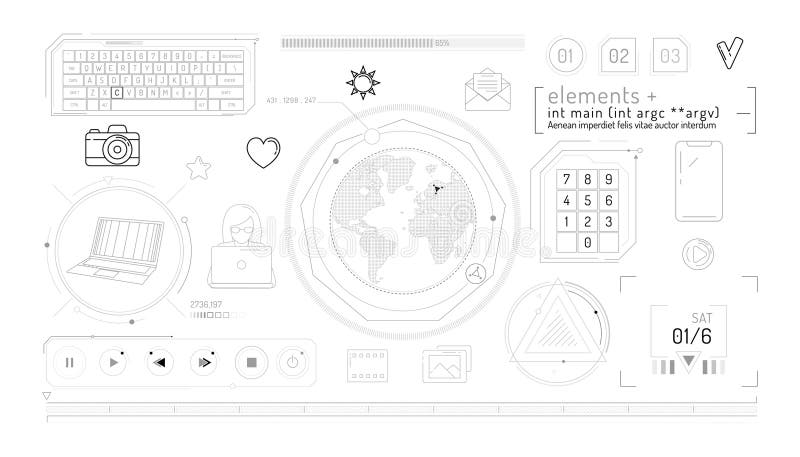 Set of Infographic Elements about Internet Communication and Global ...