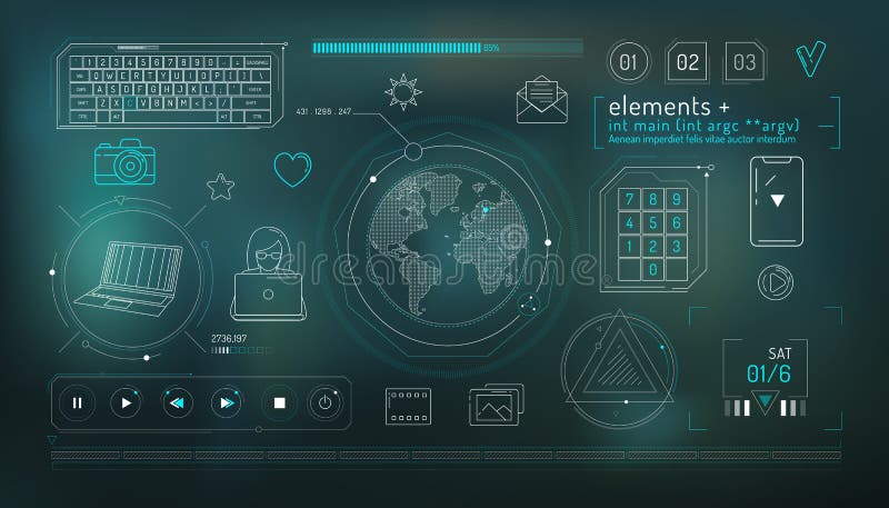 Set of Infographic Elements about Internet Communication and Global ...