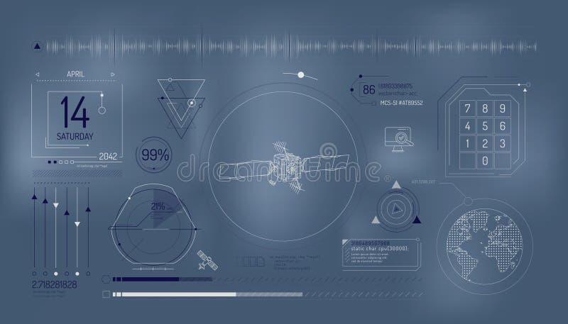 Set of Infographic Elements about Satellite Data Entry. Stock Vector ...