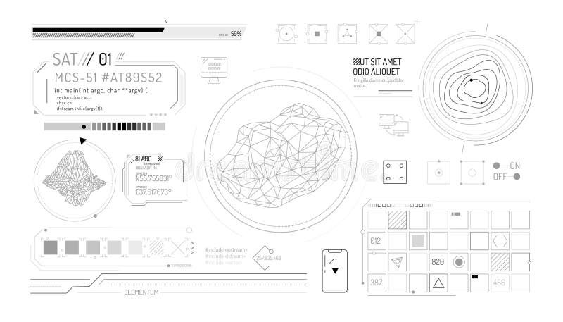 Set of Infographic Elements about the Study of Rocks. Stock ...