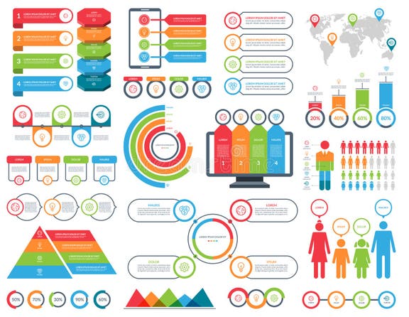 Set of Infographic Elements. Vector Kit Stock Illustration ...