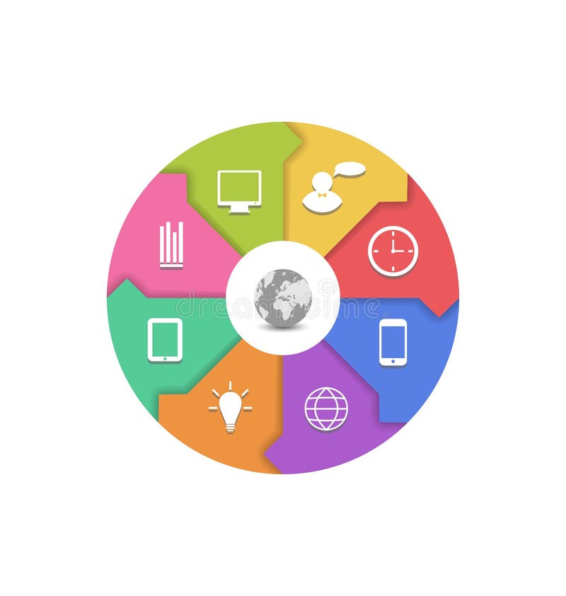 Set Infographic Icons, Minimal Style Stock Vector - Illustration of ...