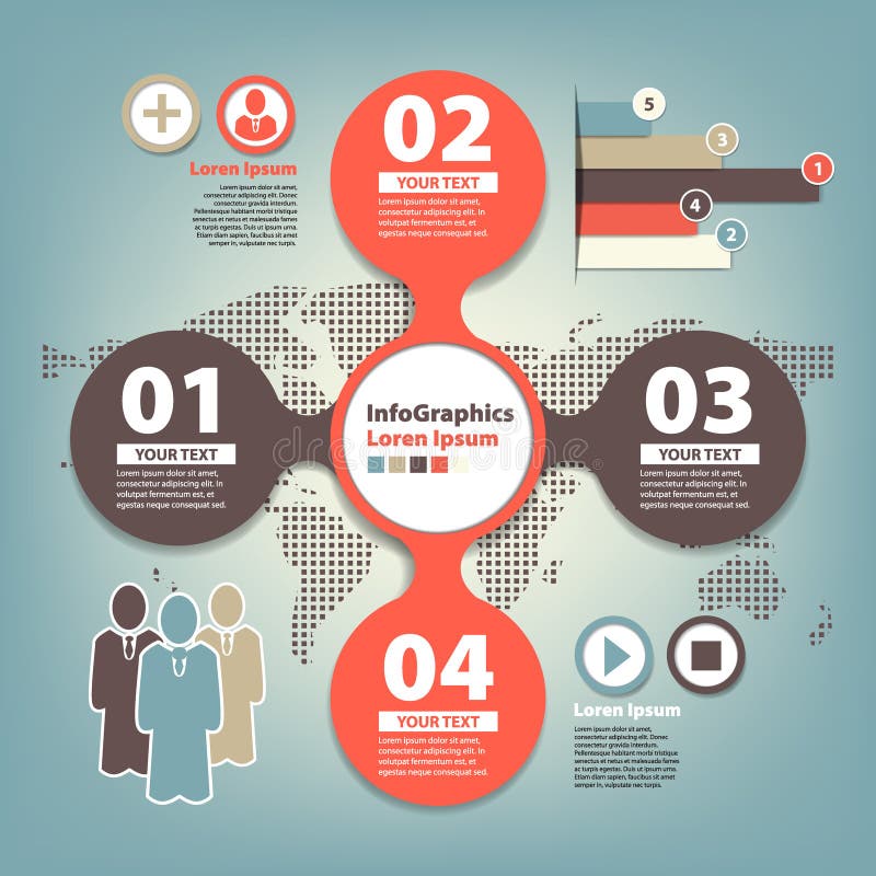 Set Infographic on Teamwork Stock Vector - Illustration of layout ...