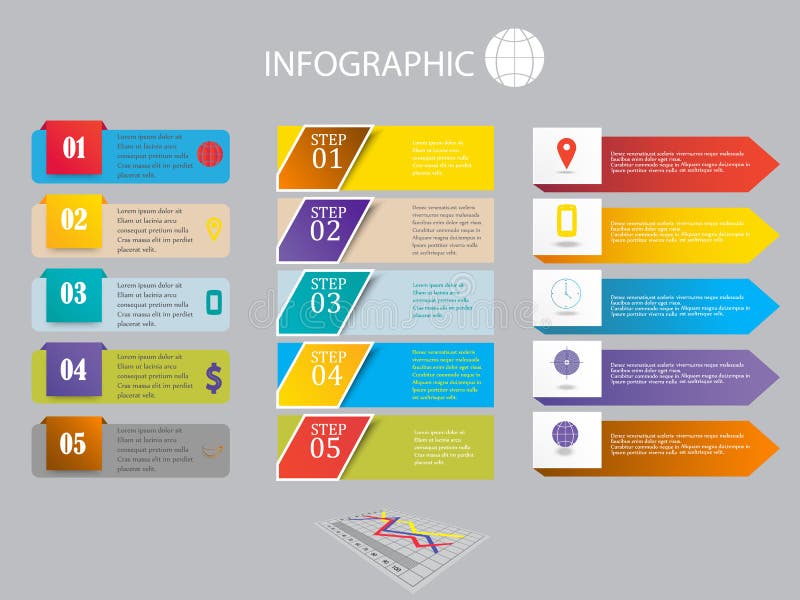 Infographic Columns Vector Illustration Stock Vector - Illustration of ...