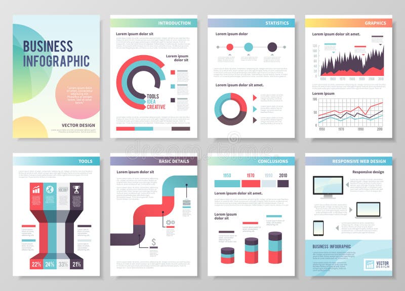 Set of Infographic Vector Business Brochures Stock Vector ...