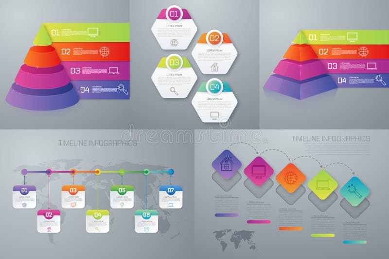 Set with infographics stock vector. Illustration of concept - 70883139