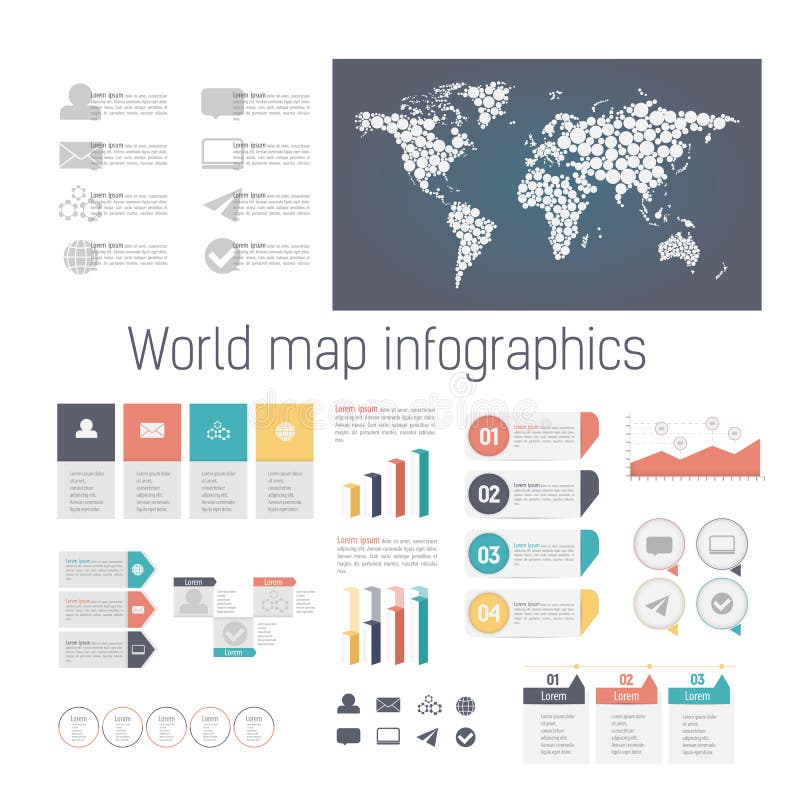 Set of Infographics Elements Stock Vector - Illustration of ...