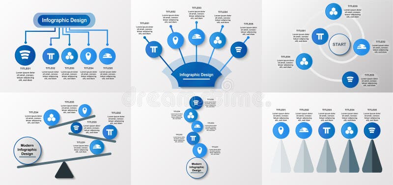 Set of Infographics Elements Design in Concept of Balance with C Stock ...