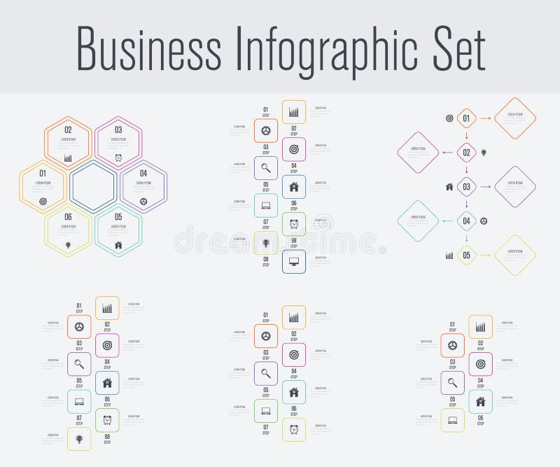 Set with infographics stock vector. Illustration of infograph - 116910100