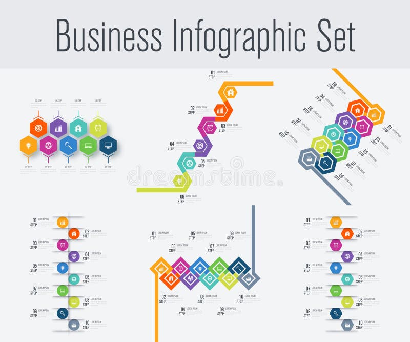 Set with infographics stock vector. Illustration of data - 118820706