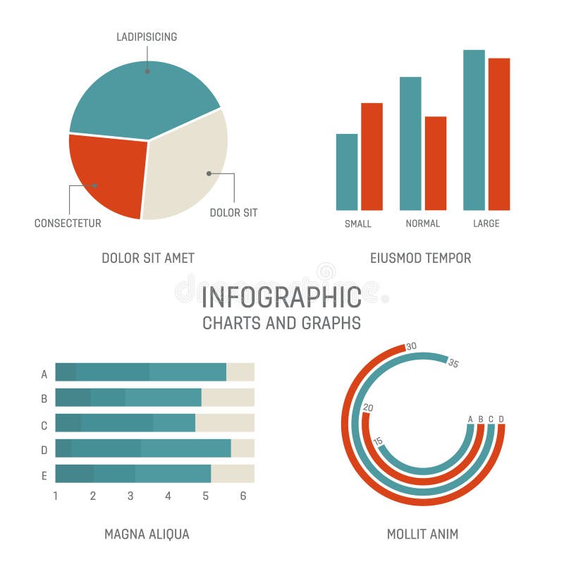 Set of Infographics Statistics Charts and Graphs Stock Vector ...