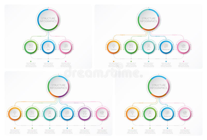 Business Hierarchy Organogram Chart Infographics. Corporate Stock ...