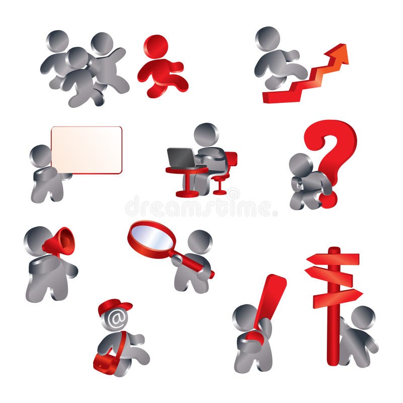 A Set of Information of People Stock Vector - Illustration of icon ...
