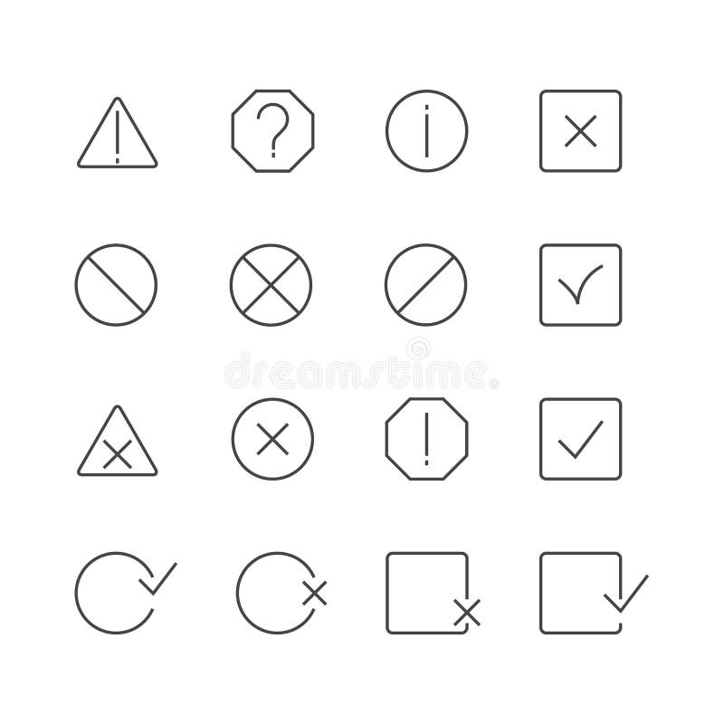 A Set of Information Symbols, Vector Illustration. Stock Vector ...