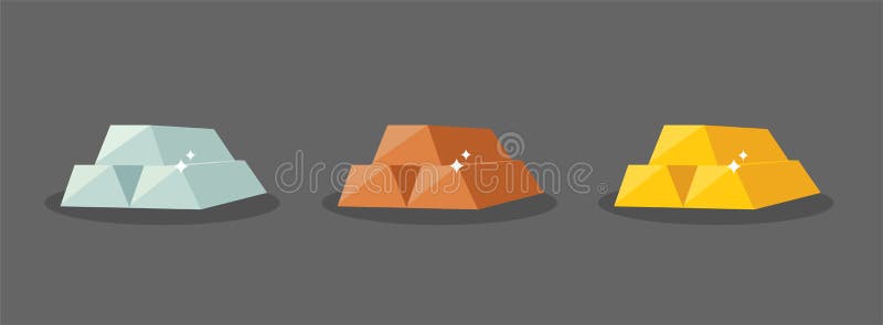 Set of Ingot Icon Vector Illustration Stock Vector - Illustration of ...