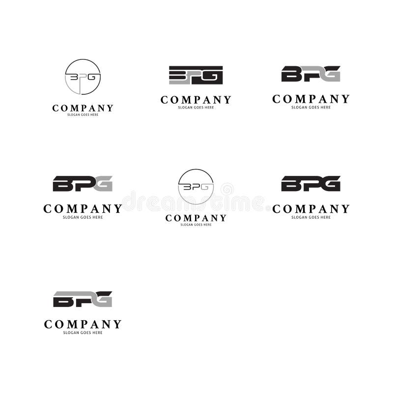 Set of Initial Letter BPG Icon Vector Logo Template Illustration Design ...