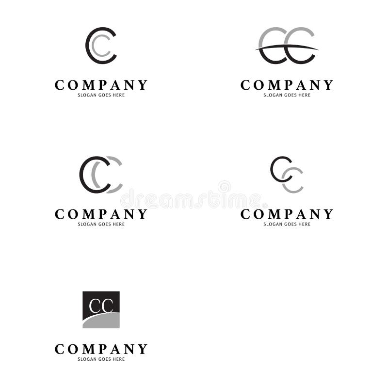 Set of Initial Letter CC Icon Vector Logo Template Illustration Design ...