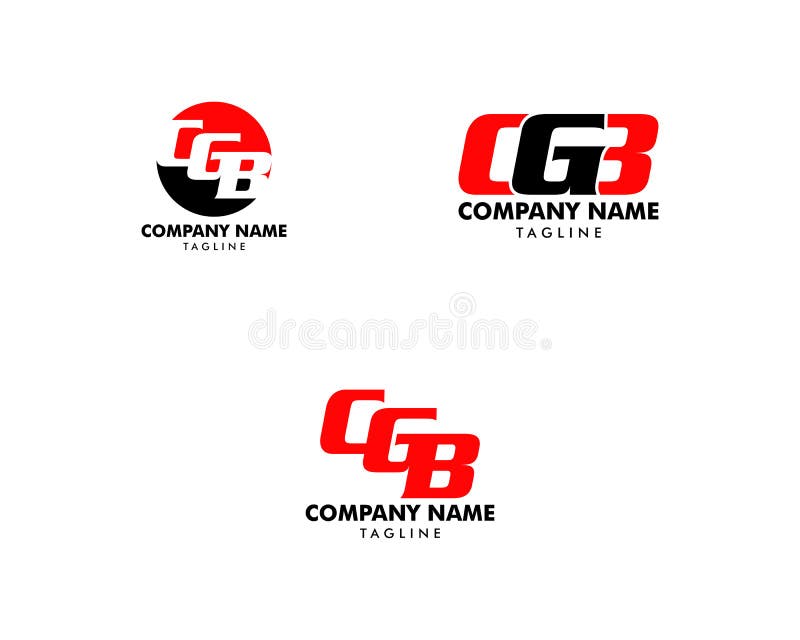 Set of Initial Letter CGB Logo Design Vector Stock Vector ...