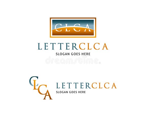 Set of Initial Letter CLCA Logo Template Design Stock Vector ...