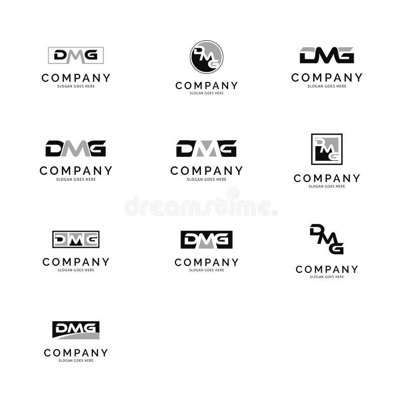 Set of Initial Letter DMG Icon Vector Logo Template Illustration Design ...